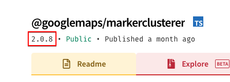 New version has not yet been published on NPM · Issue #398 · googlemaps/js-markerclusterer · GitHub