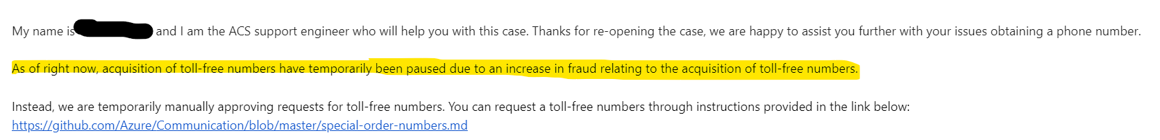 [Communication] PhoneNumbers SDK - Order has failed · Issue #265 · Azure/Communication · GitHub