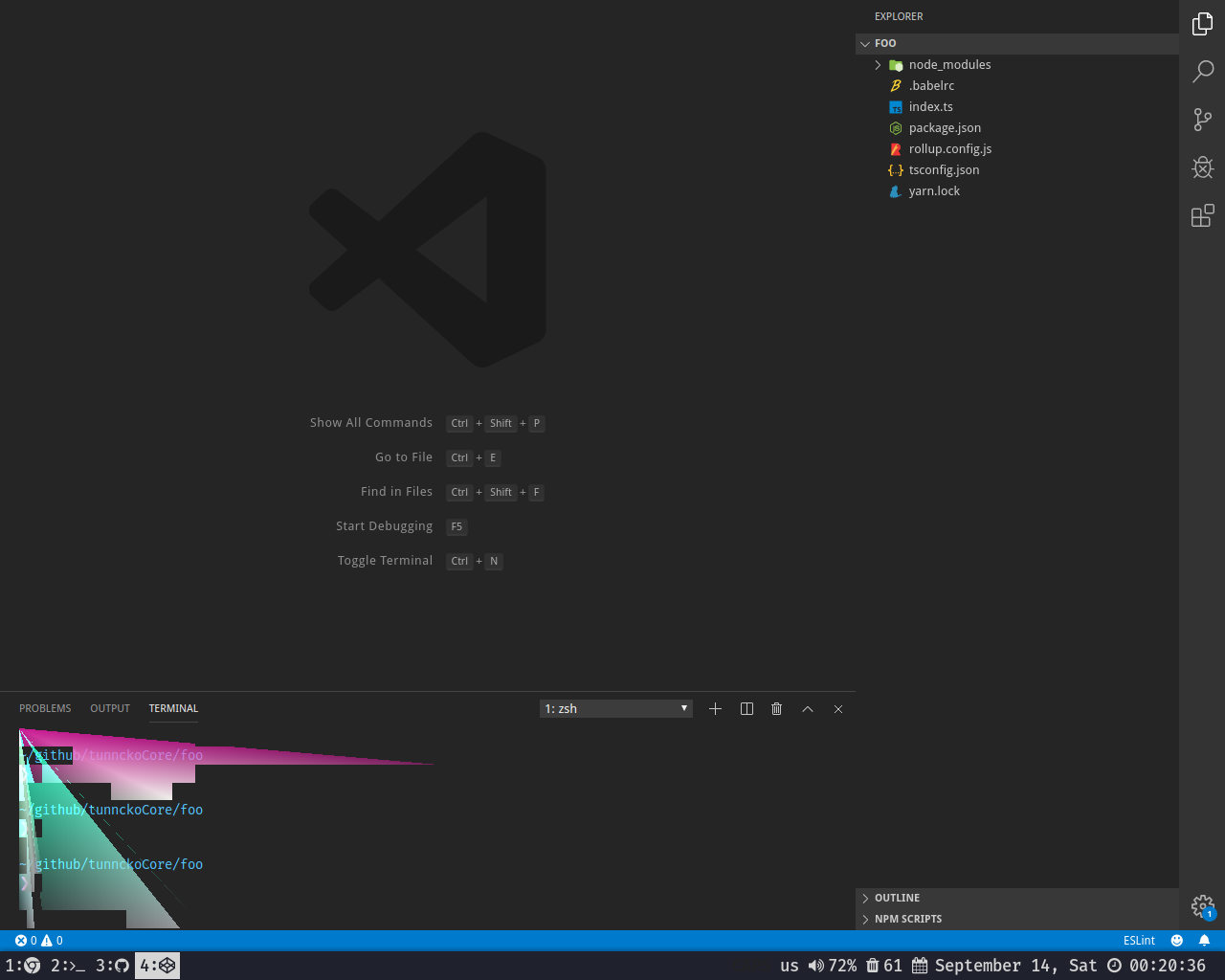 Visual bugs in the integrated terminal · Issue #80934 · microsoft/vscode · GitHub