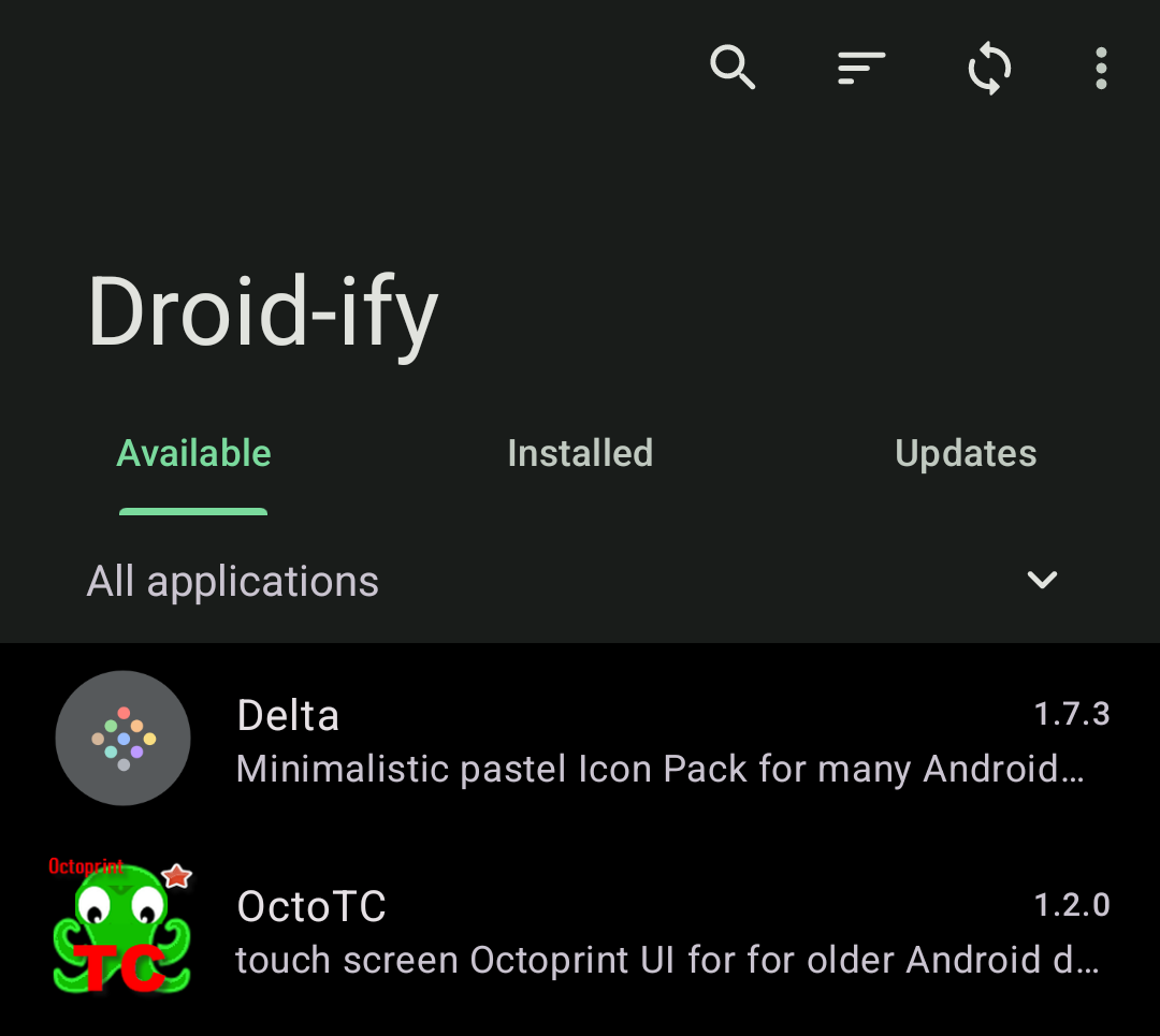 Replace dropdown menu with pill · Issue #130 · Droid-ify/client · GitHub