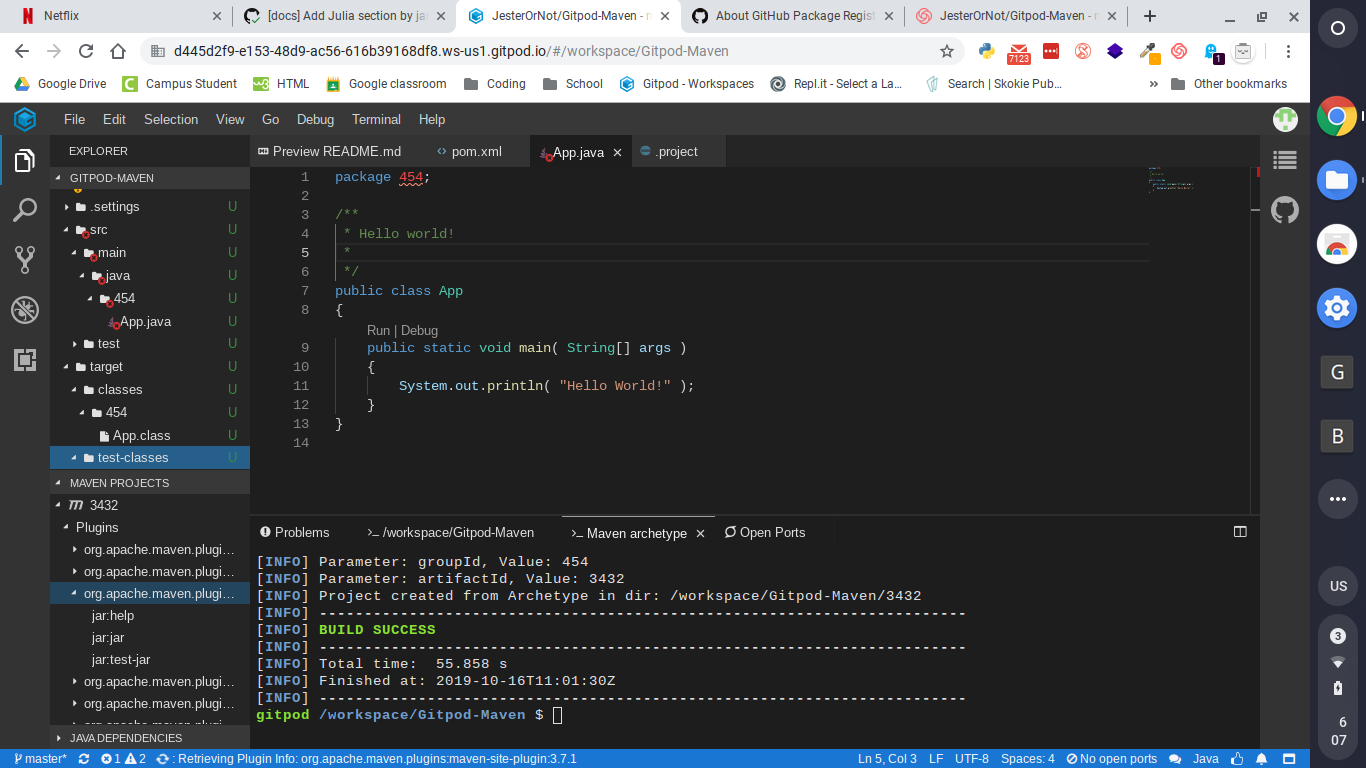 Maven · Issue 828 · Gitpod Iogitpod · Github