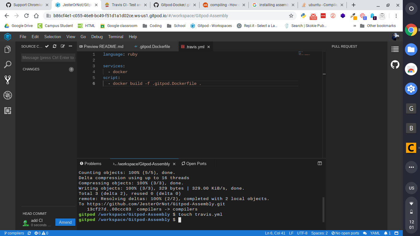 Pull Request Thing Not There · Issue 860 · Gitpod Iogitpod · Github