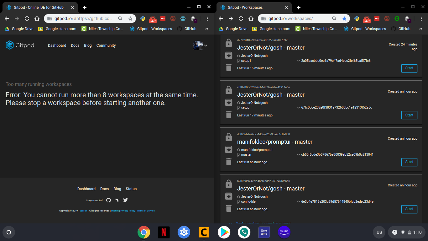 Too Many Running Workpsace · Issue 961 · Gitpod Iogitpod · Github