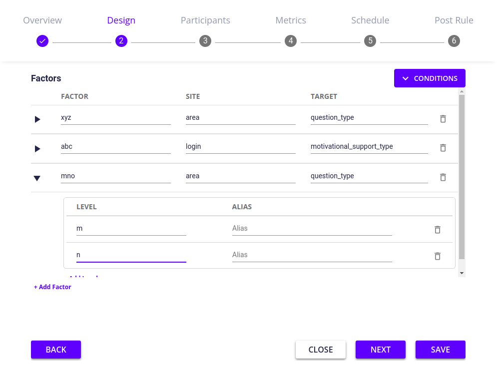 Creating dynamic condition table from factors table · Issue #742 · CarnegieLearningWeb/UpGrade ...