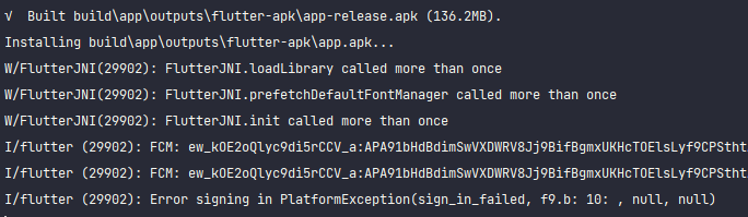 [google_sign_in] PlatformException(sign_in_failed, w.b: 10: , null, null) · Issue #114491 ...