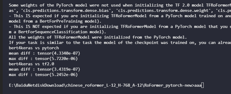 手动转换权重有问题 · Issue #23 · JunnYu/RoFormer_pytorch · GitHub