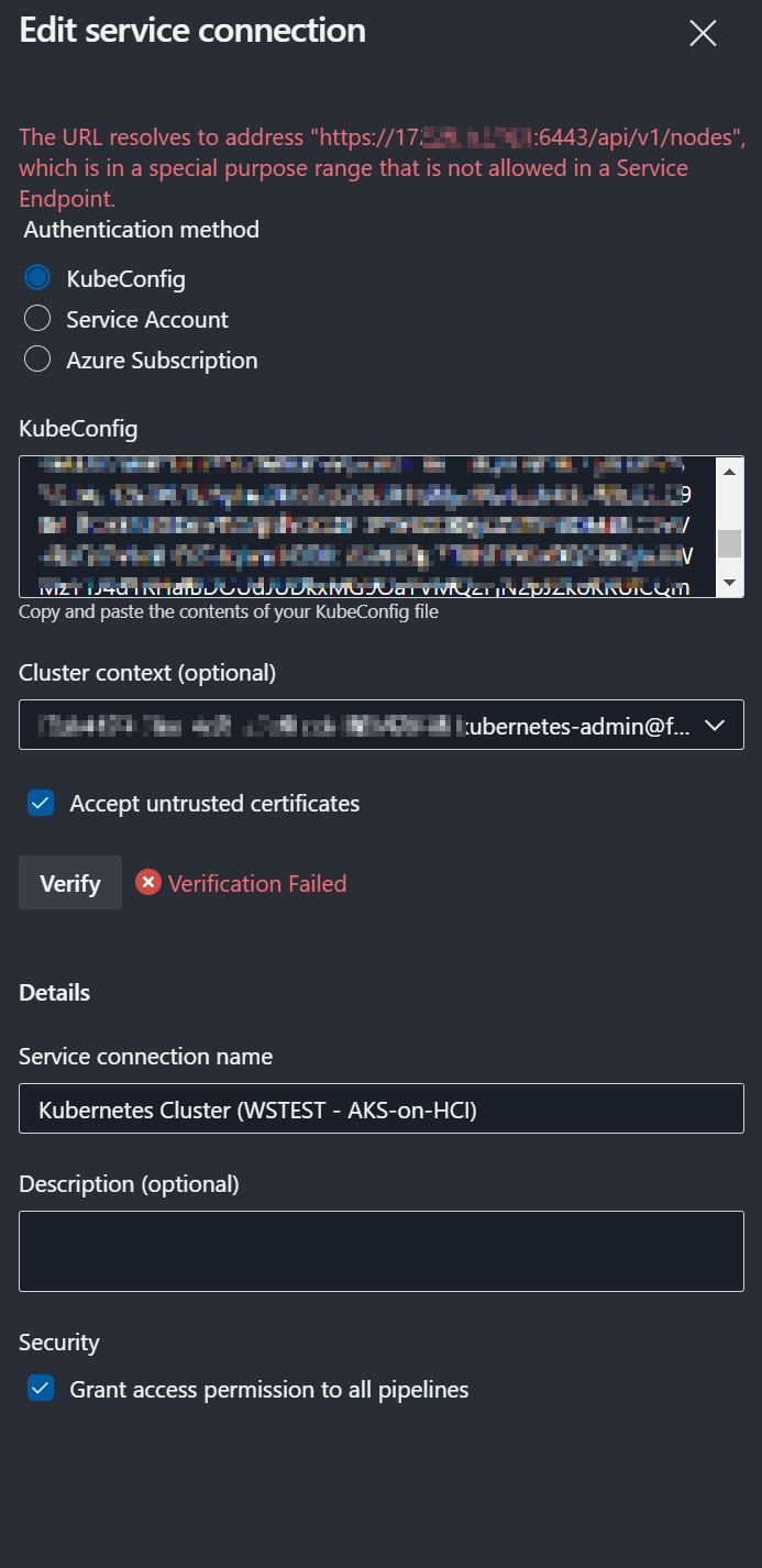 Allow Custom Certsans For Kubeapi To Prevent Certificate Errors With Helm Azure Devops · Issue