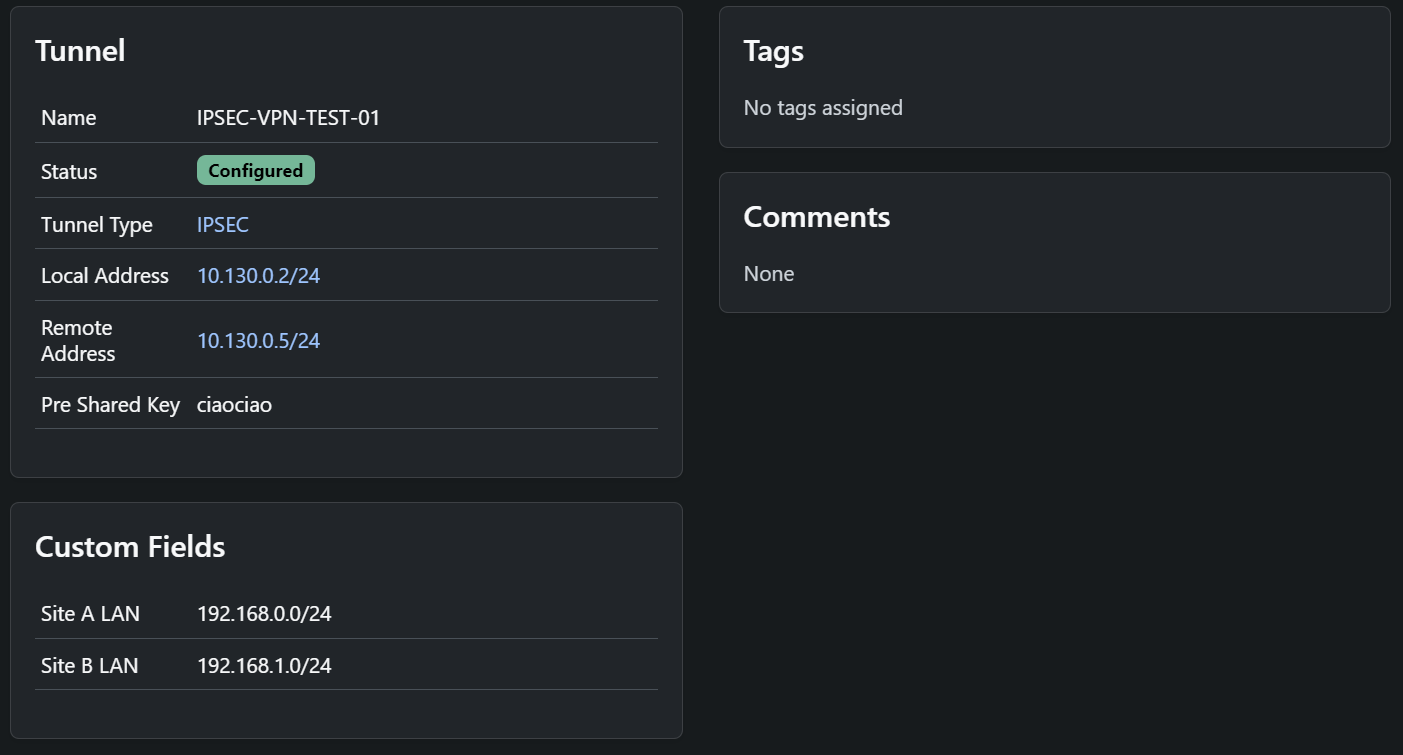 Side VRF resetting to blank · Issue #8 · robertlynch3/netbox-tunnels2 · GitHub