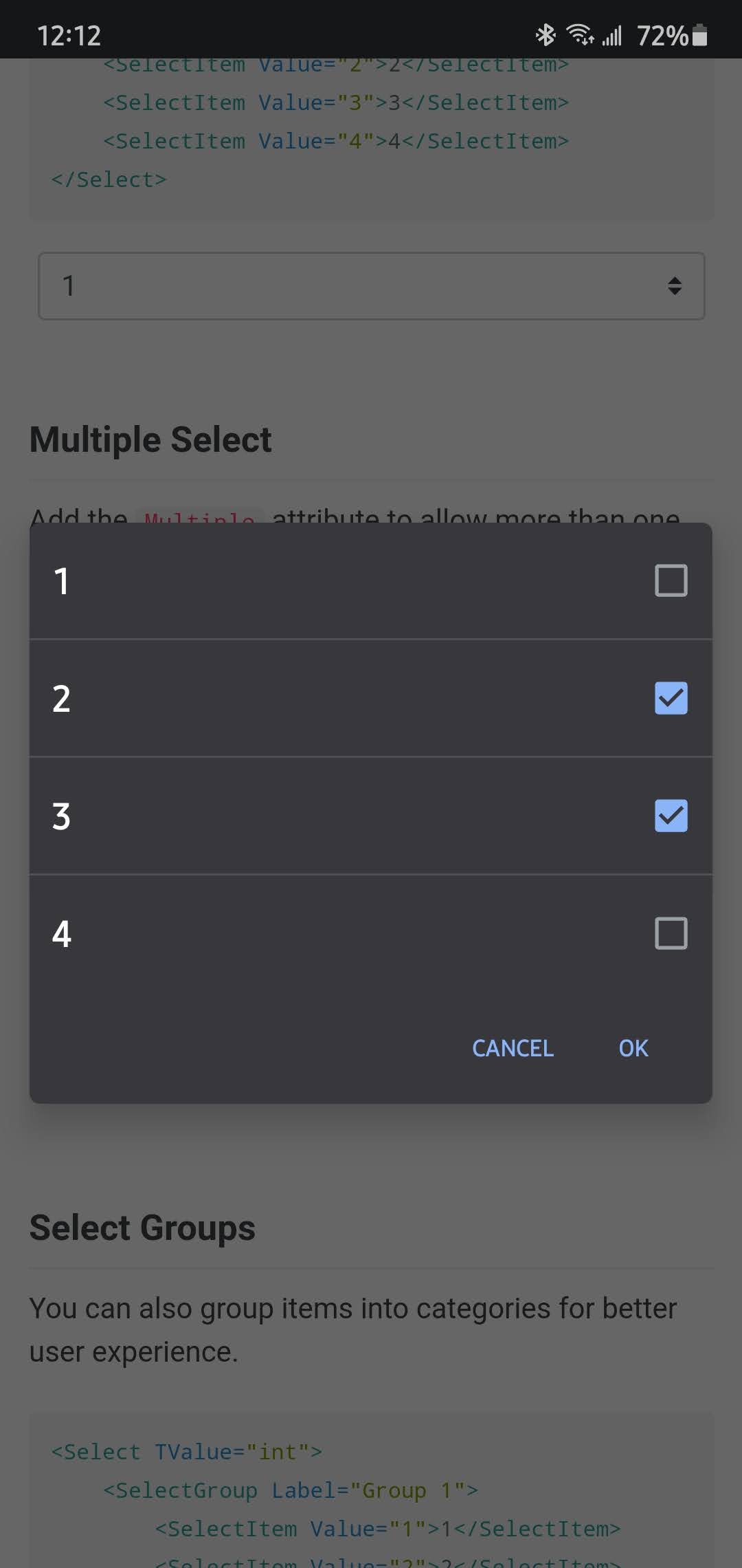 Select component - Multiple selected showing "0 selected" on mobile. · Issue #978 · Megabit ...