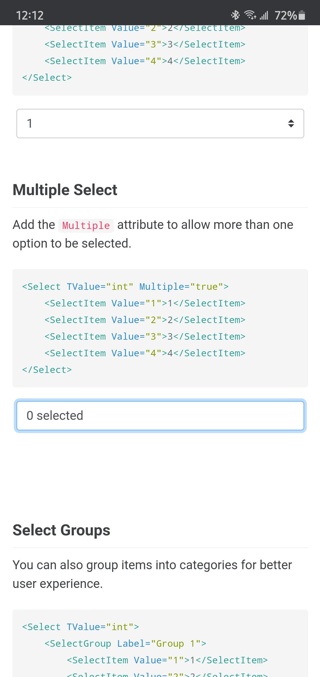 Select component - Multiple selected showing "0 selected" on mobile ...
