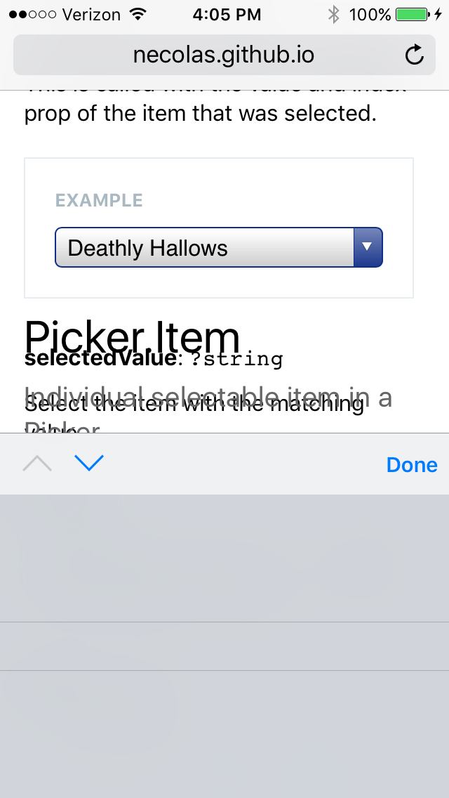 Options text missing from iOS picker · Issue #774 · necolas/react-native-web · GitHub
