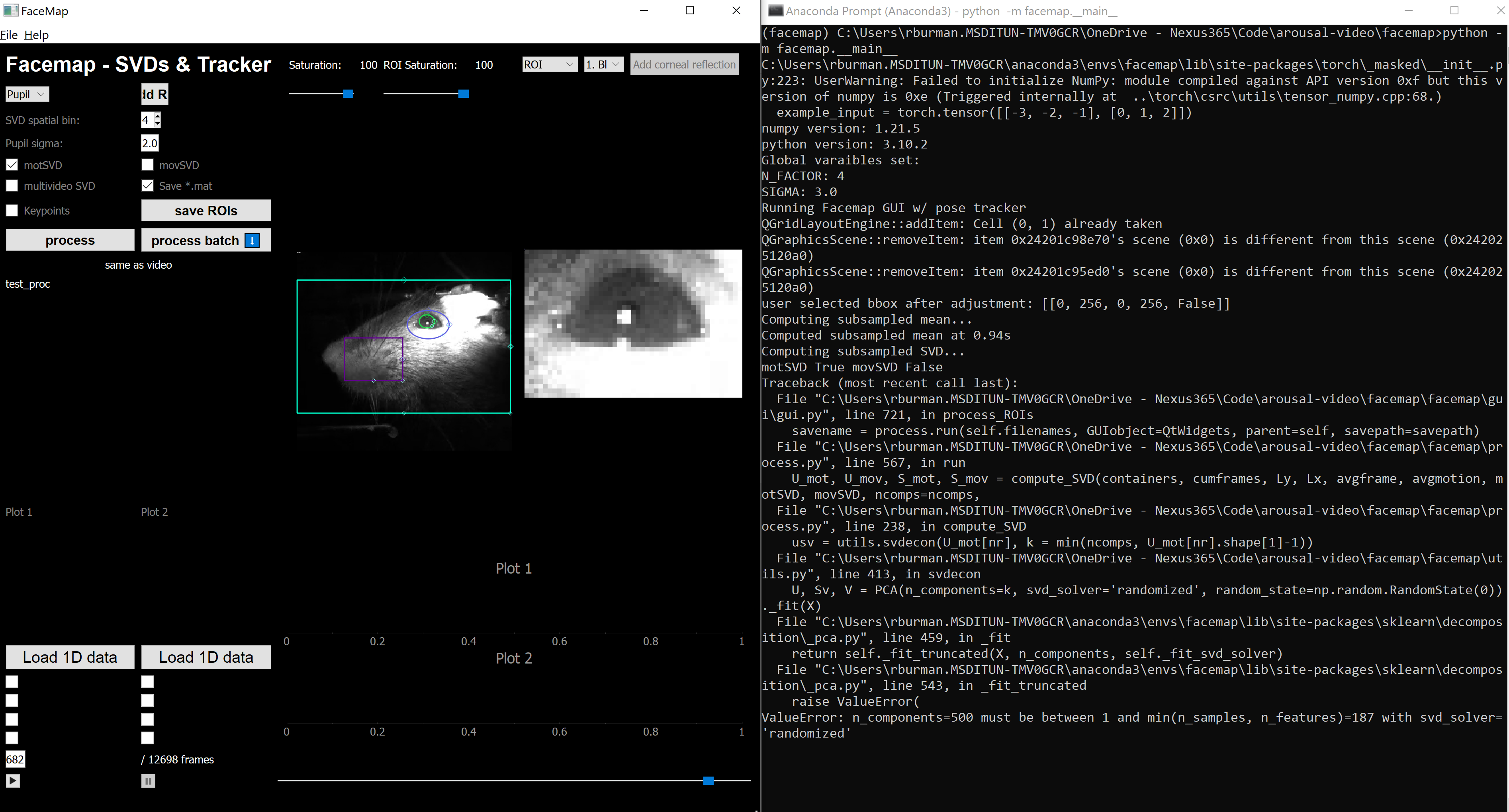 svd computation error w/ higher sbin values · Issue #47 · MouseLand/facemap · GitHub