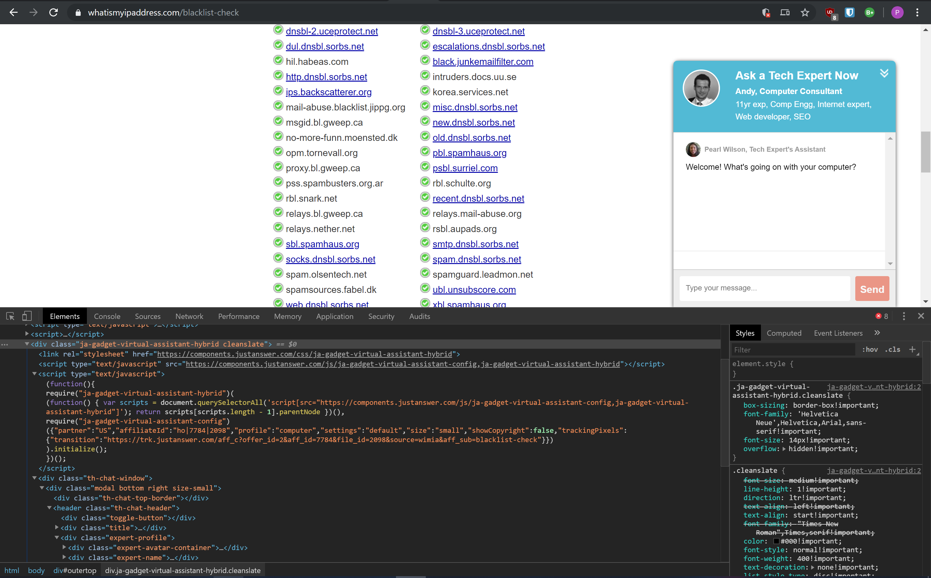justanswer.com: Intrusive and deceiving pseudo-popup · Issue #4128 · easylist/easylist · GitHub