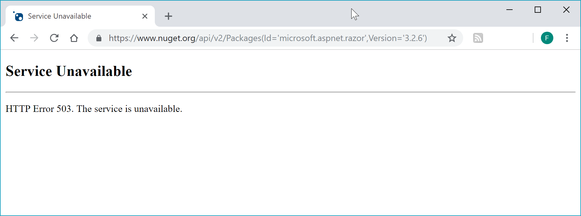 Nuget Api V2 And V3 Fails To Pull Packages With 503 Error · Issue 7333 · Nugethome · Github