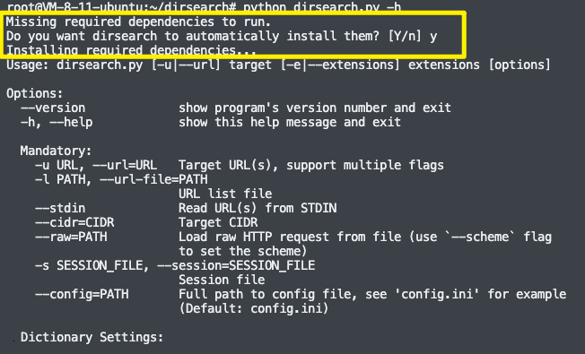 Missing required dependencies to run · Issue #1186 · maurosoria/dirsearch · GitHub