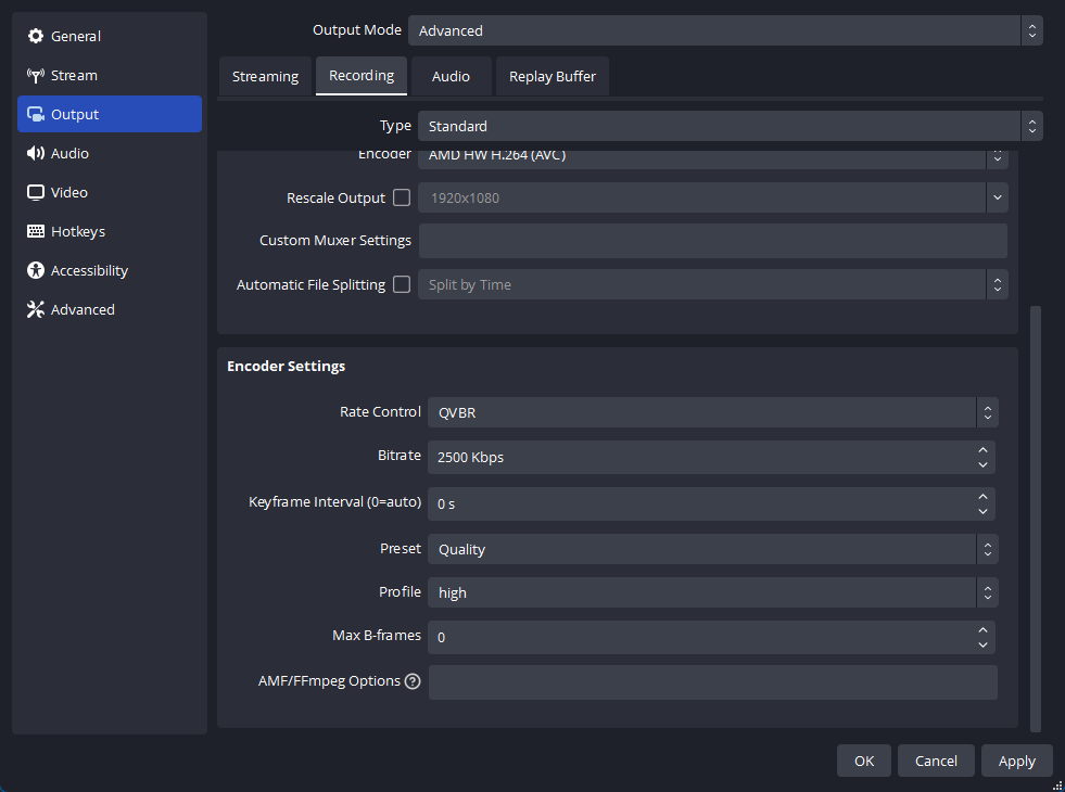 AMF QVBR configure error · Issue #8237 · obsproject/obs-studio · GitHub