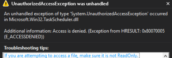 Task Scheduler 20 Settings Bug Found · Issue 753 · Dahalltaskscheduler · Github