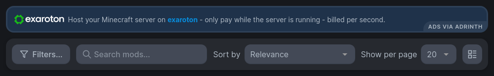 Search: Advert position swaps place when filter menu is opened · Issue #1204 · modrinth/knossos ...