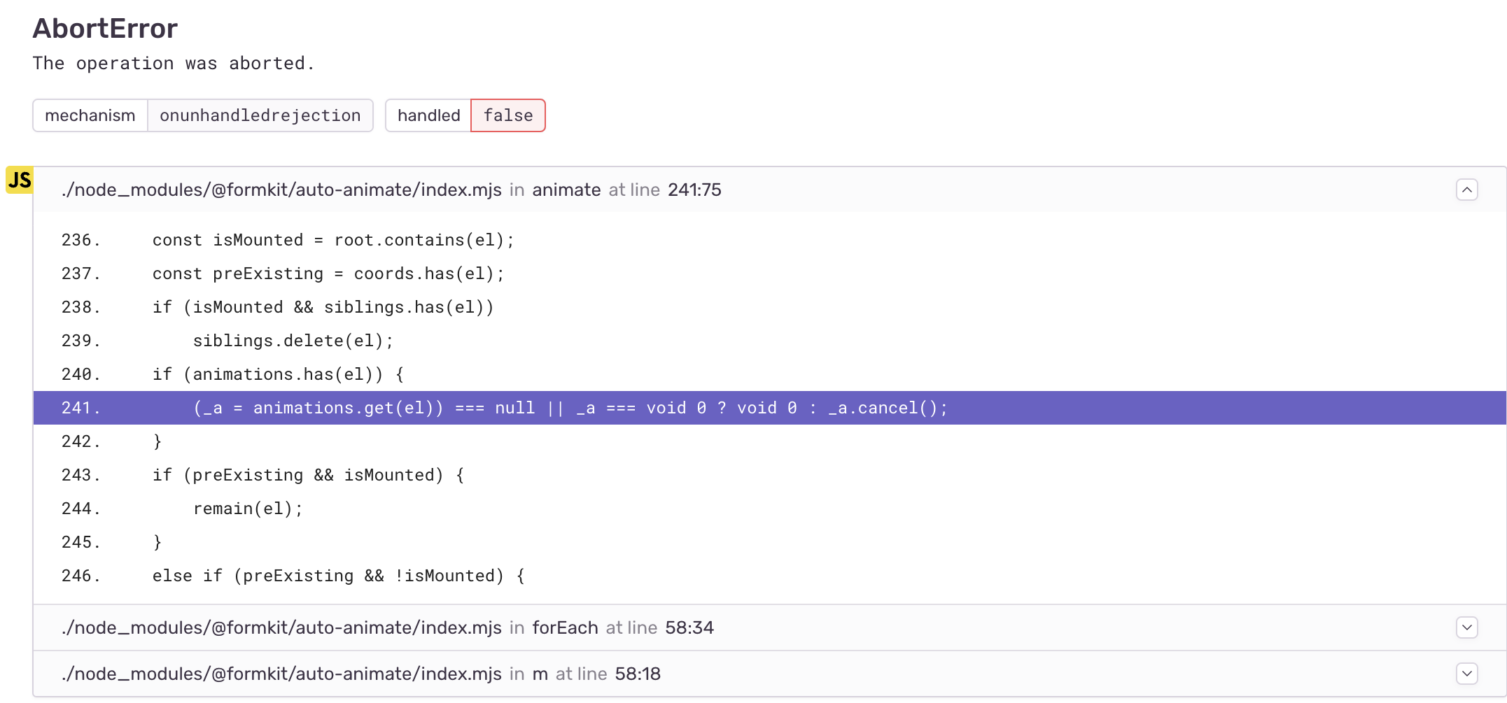 Aborterror The Operation Was Aborted Firefox · Issue 101 · Formkitauto Animate · Github 2178