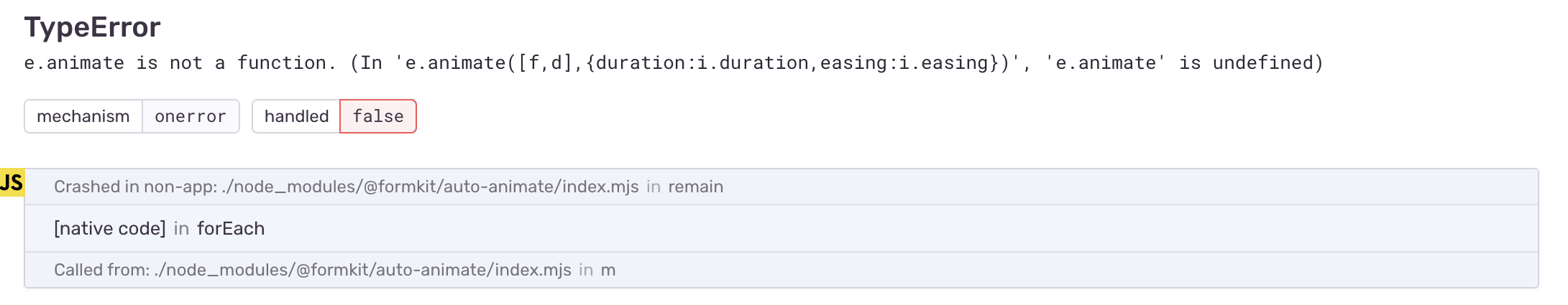 Typeerror E Animate Is Not A Function · Issue 102 · Formkit Auto Animate · Github
