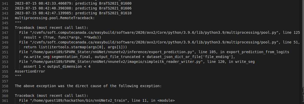 AssertionError - After training is done (during prediction) · Issue #1559 · MIC-DKFZ/nnUNet · GitHub