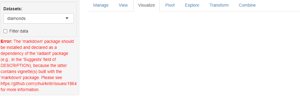 Error on "Visualize" tab of "Data" section · Issue #155 · radiant-rstats/radiant · GitHub
