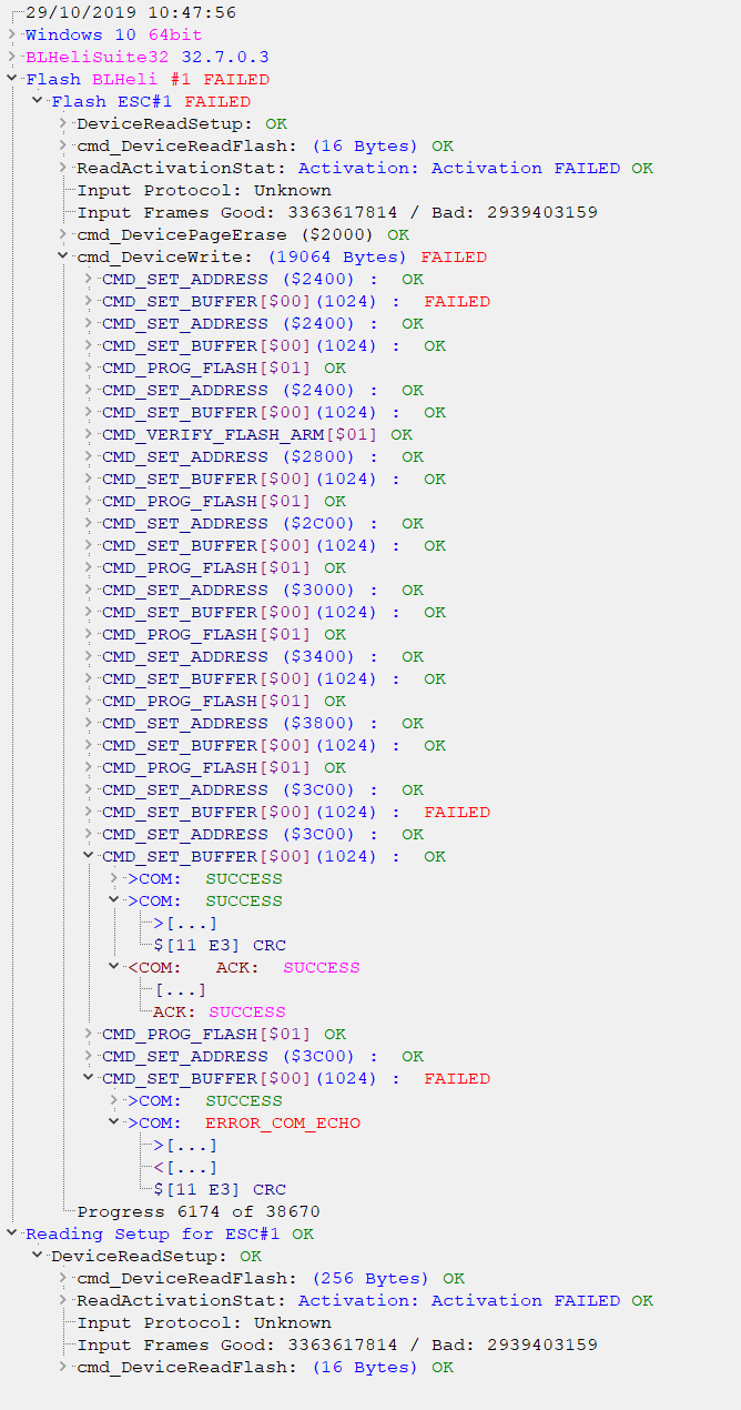 Flash failed - COM_ECHO error on SET_BUFFER - 32.7.0.3 · Issue #411 · bitdump/BLHeli · GitHub