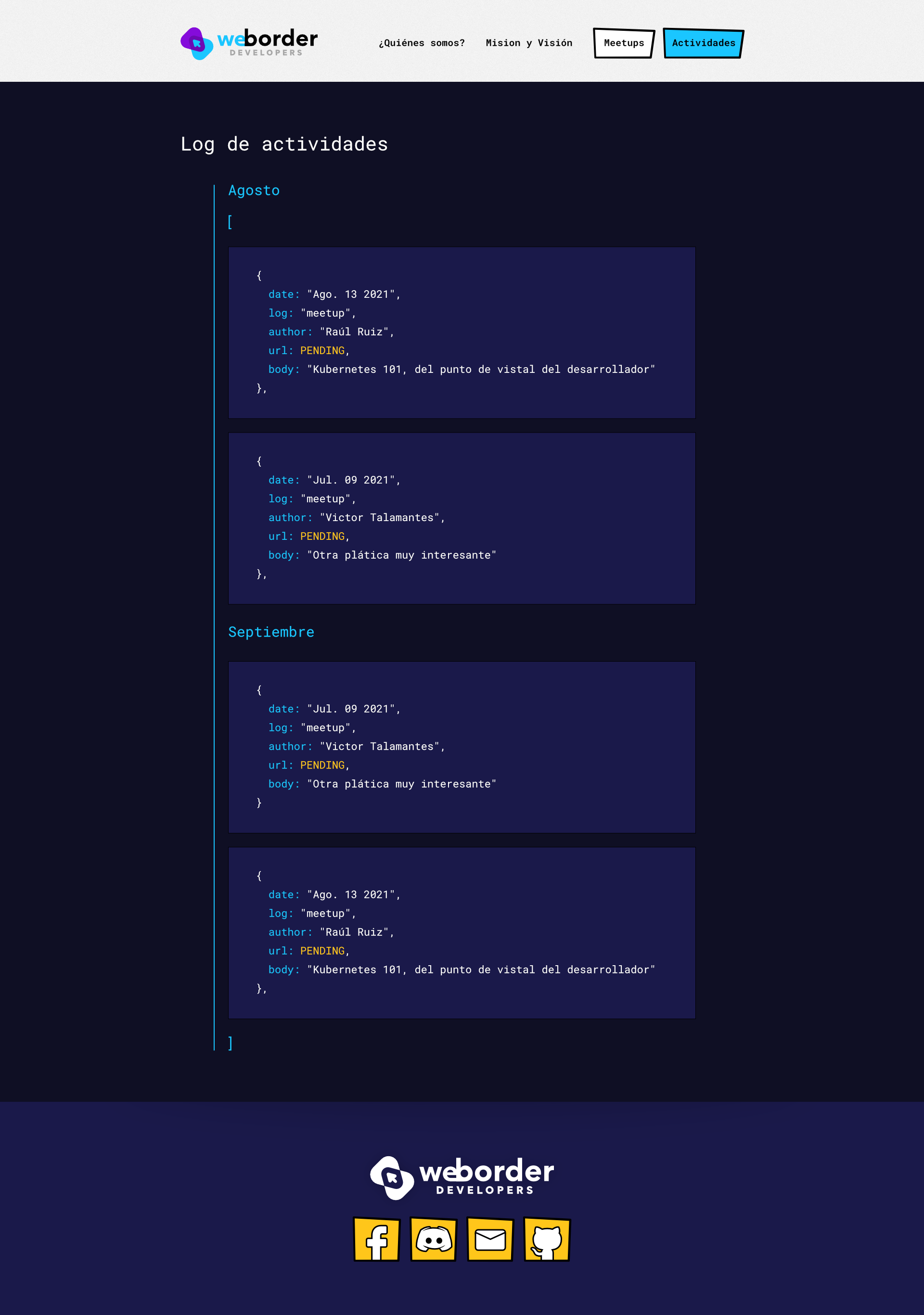 Página log de actividades · Issue #7 · weborder-dev/website · GitHub