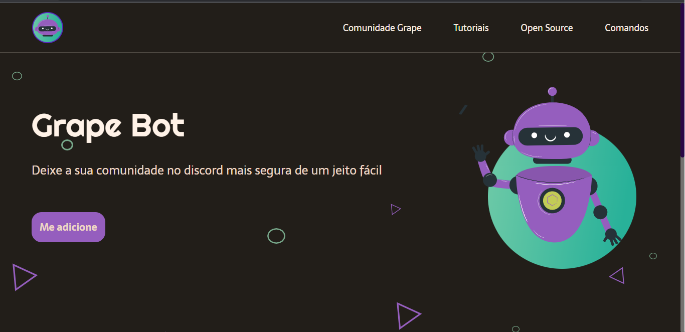 GitHub - BarretoJ20/GrapeBot: Landing page for a discord bot, developed ...