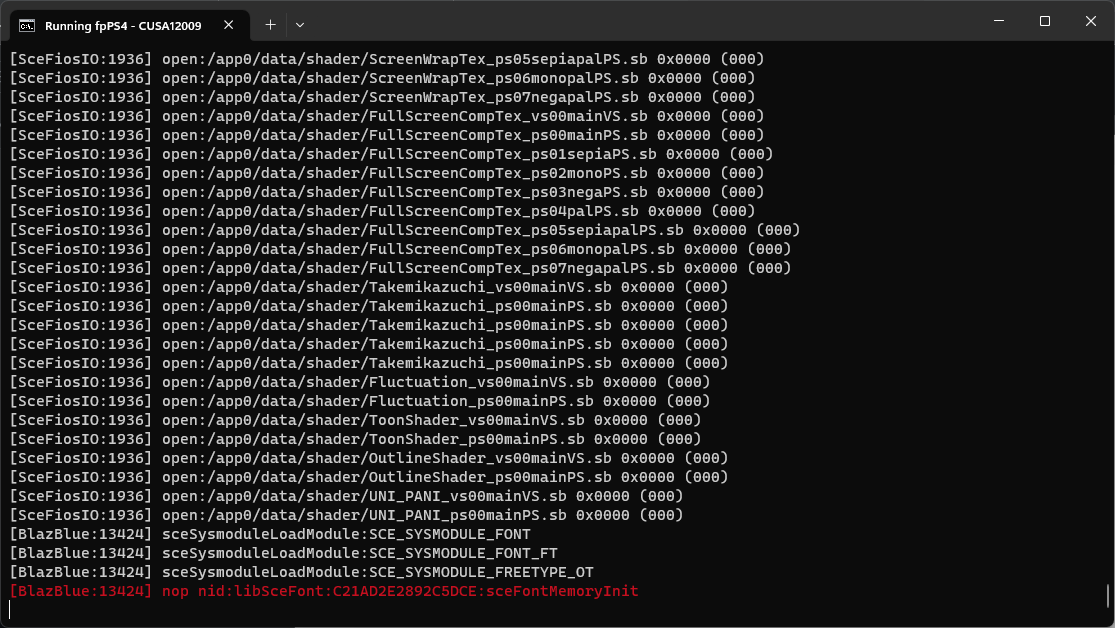 BlazBlue Cross Tag Battle - CUSA12009 · Issue #1645 · red-prig/fpps4 ...