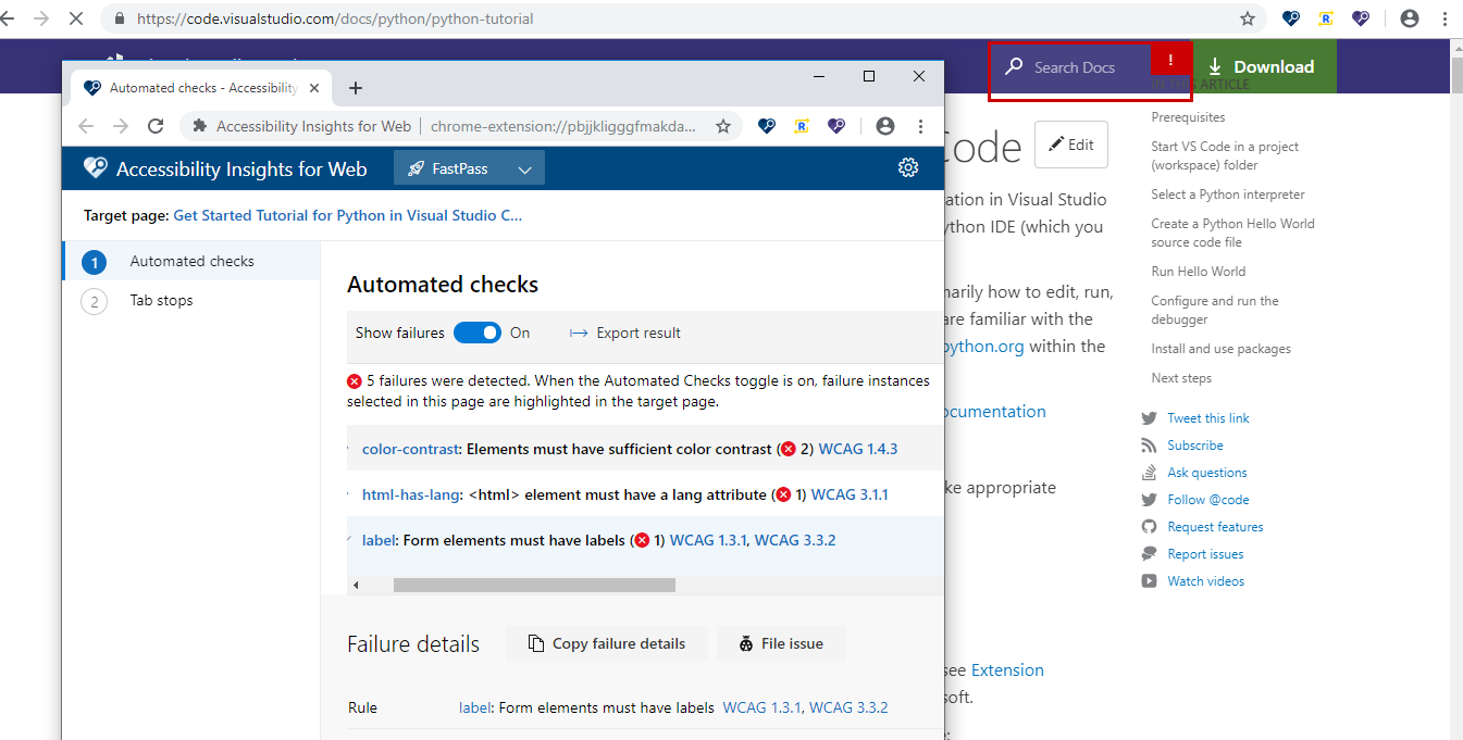 Search input violates WCAG 1.3.1, WCAG 3.3.2 · Issue #2616 · microsoft ...