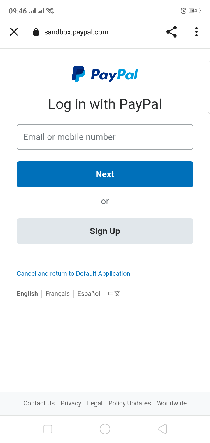 PayPal not proceeding the login page · Issue #97 · paypal/android-checkout-sdk · GitHub