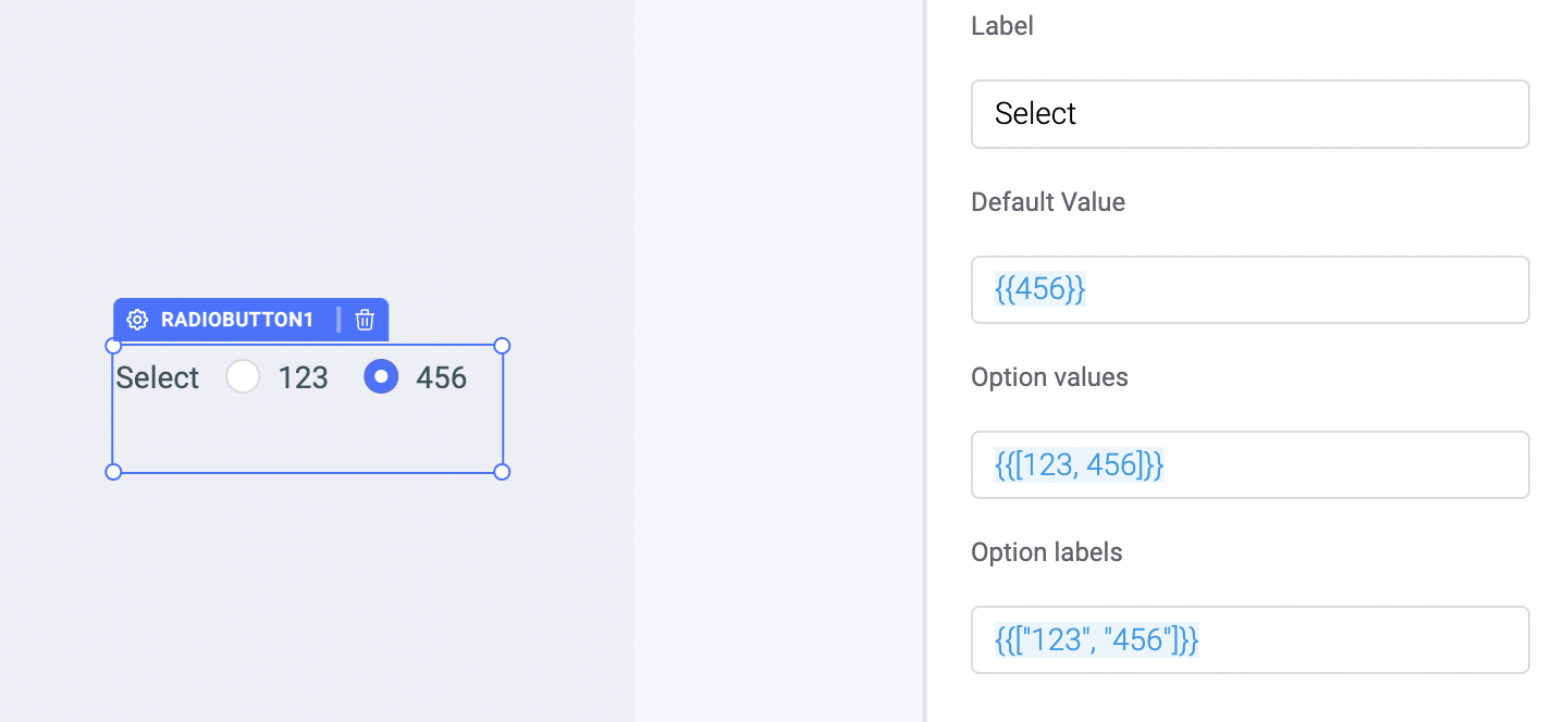 Radio Button Widget Gives Error When Not Boolean · Issue 5472 · Tooljettooljet · Github 