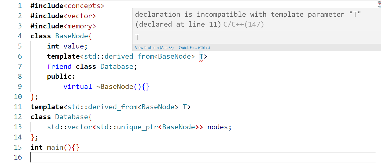 Constrained Template Friend Incorrectly Flagged As Invalid · Issue 11573 · Microsoftvscode 