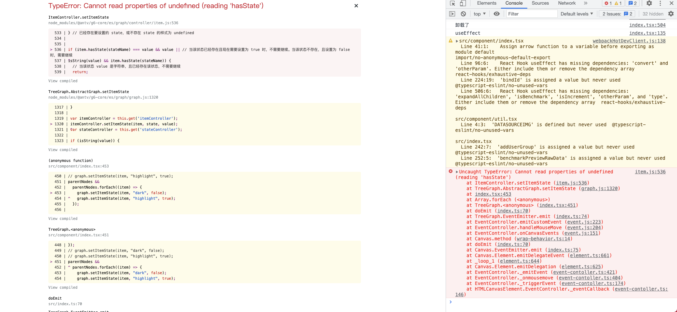 一个组件使用多次后 会报错 · Issue #3229 · antvis/G6 · GitHub