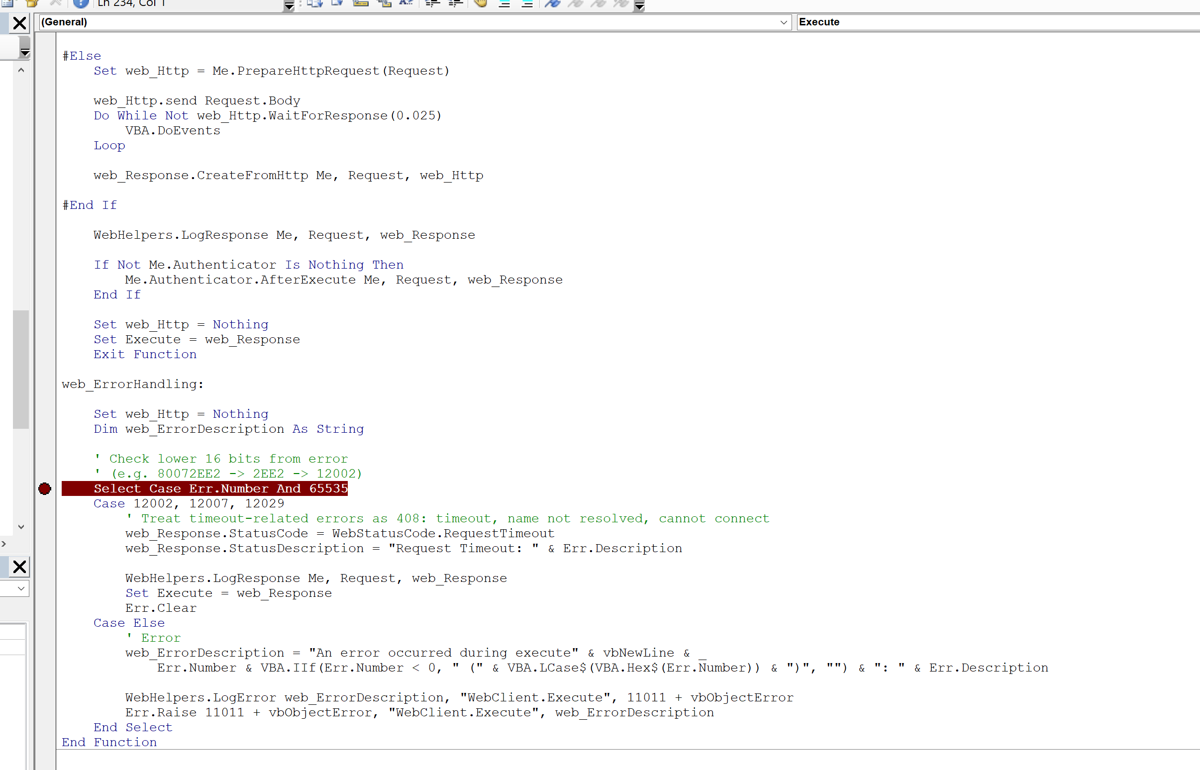 An error occurred during execute -2146885628 (80092004): Cannot find ...