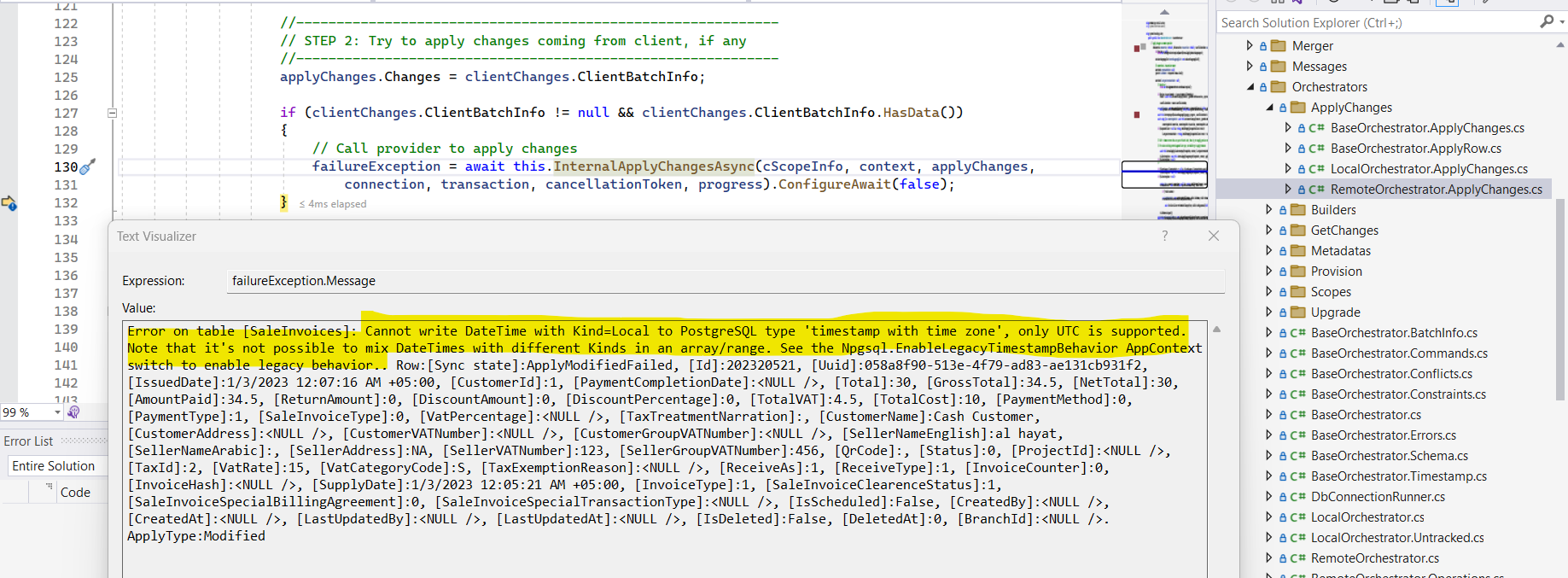 NpgsqlSyncProvider Net 6 And 7 Cannot Write DateTime With Kind Local 
