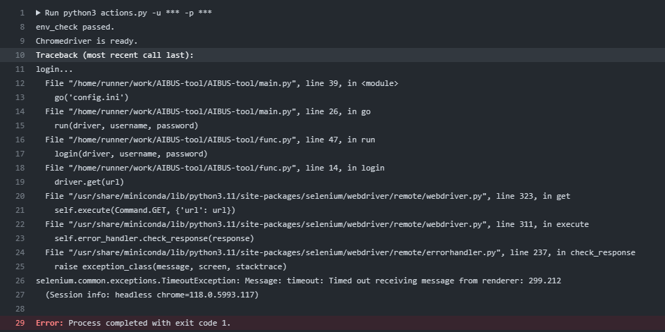 selenium出现超时问题 · Issue #1 · PKUcoldkeyboard/AIBUS-tool · GitHub