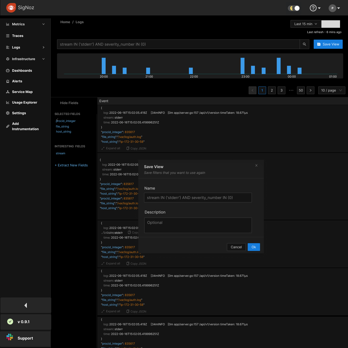 Enable `Saved Views` with specific filters in logs search · Issue #1958 · SigNoz/signoz · GitHub
