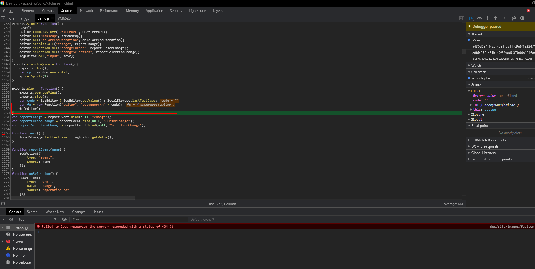 When Chrome Devtools Is Open And Play Button Is Clicked The Ide Hits A Breakpoint · Issue 4764