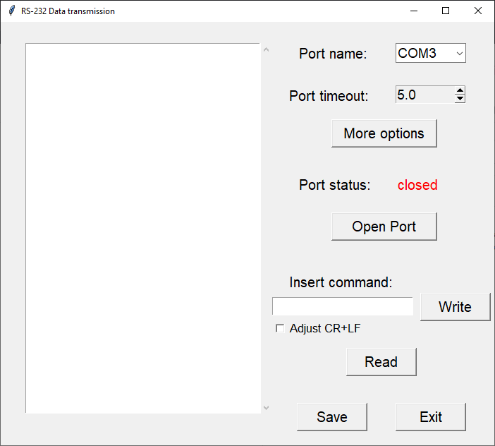 GitHub - MrSquidward/RS-232-Data-Transmission: Simple GUI for serial ...
