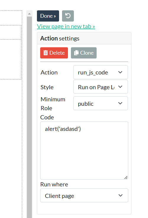 "Run on page load" doesn't work · Issue #1751 · saltcorn/saltcorn · GitHub