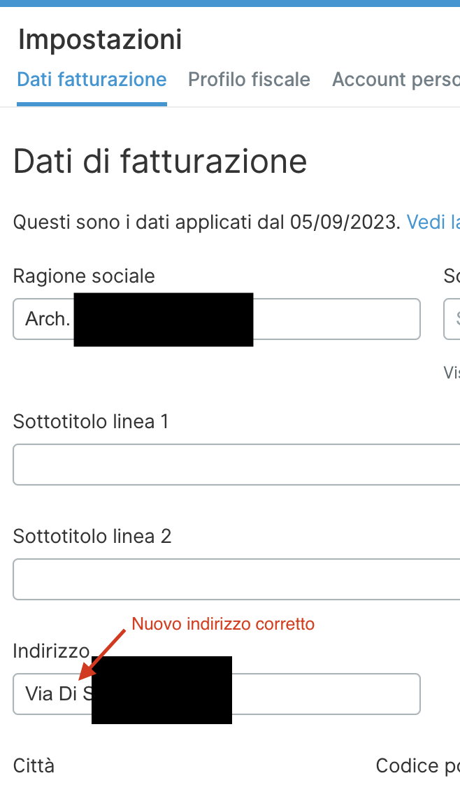 Cambio indirizzo azienda emittente · fattureincloud api · Discussion ...