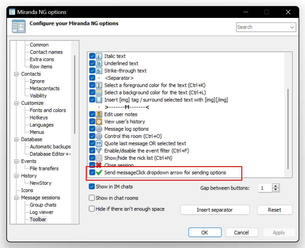 tabSRMM: в редакторе кнопок криво отображаются многострочные описания · Issue #3701 · miranda-ng ...