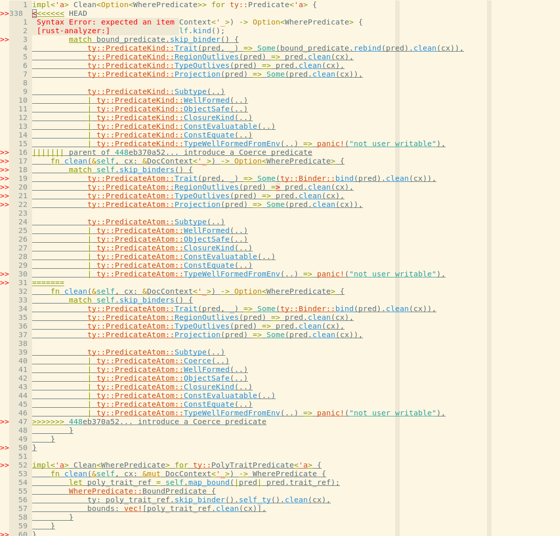 Syntax Error Spans Underline Lots Of Code Issue 8659 Rust lang 