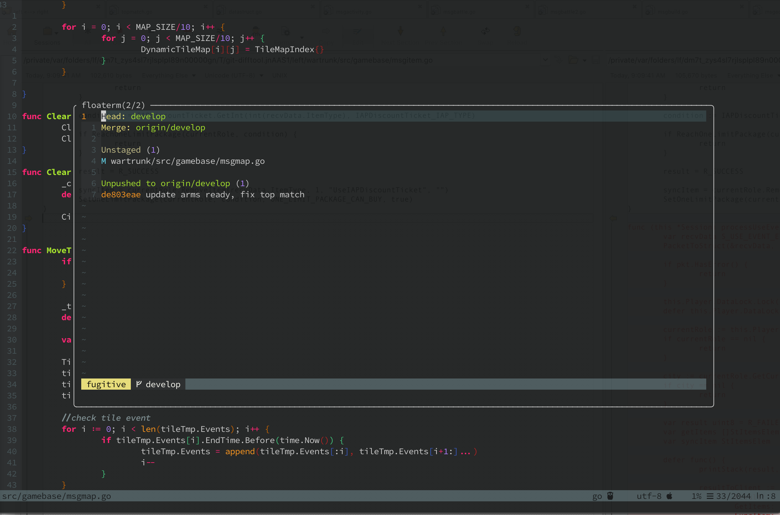 Two questions on output targets · Issue #1438 · tpope/vim-fugitive · GitHub