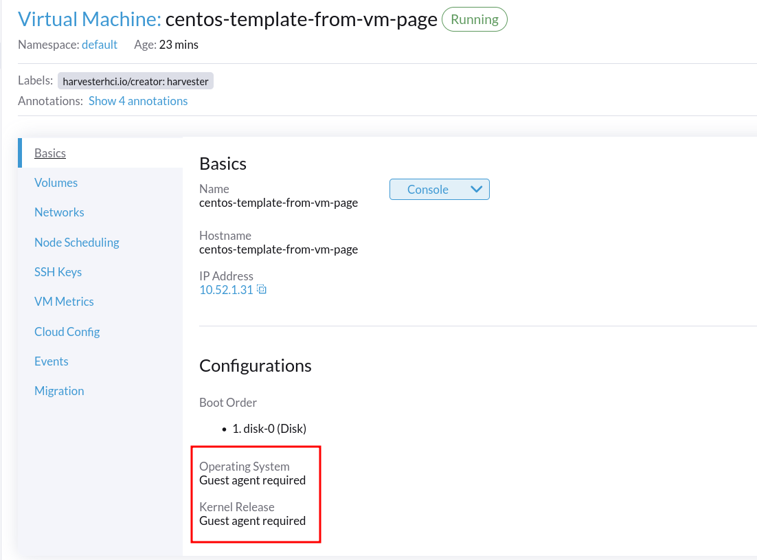 [BUG] VM(CentOS 8) with "Install guest agent" enabled cannot show correct information from the ...