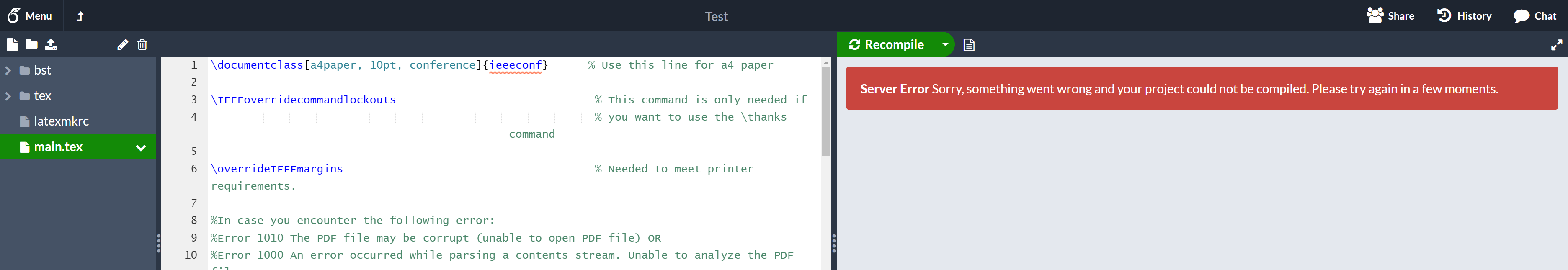 Server error when using .cls file · Issue #810 · overleaf/overleaf · GitHub