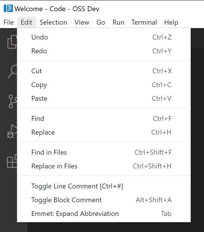 Under German QWERTZ keyboard layout, the Edit menu shows incorrect keybinding for Toggle Line ...