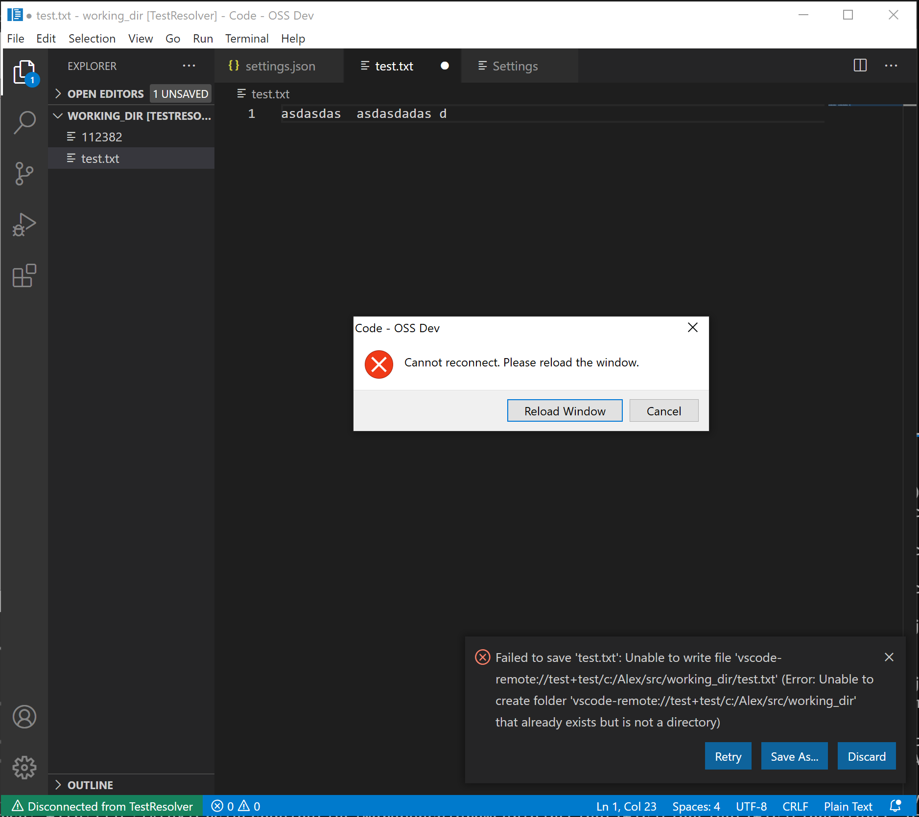 Ipc Communication To Remote Hangs Forever When Disconnected · Issue 112568 · Microsoftvscode